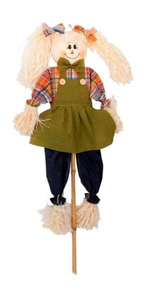 2 x 4ft Decorative Rustic Scarecrows Deter Birds Pests Garden Lawn Mr ...